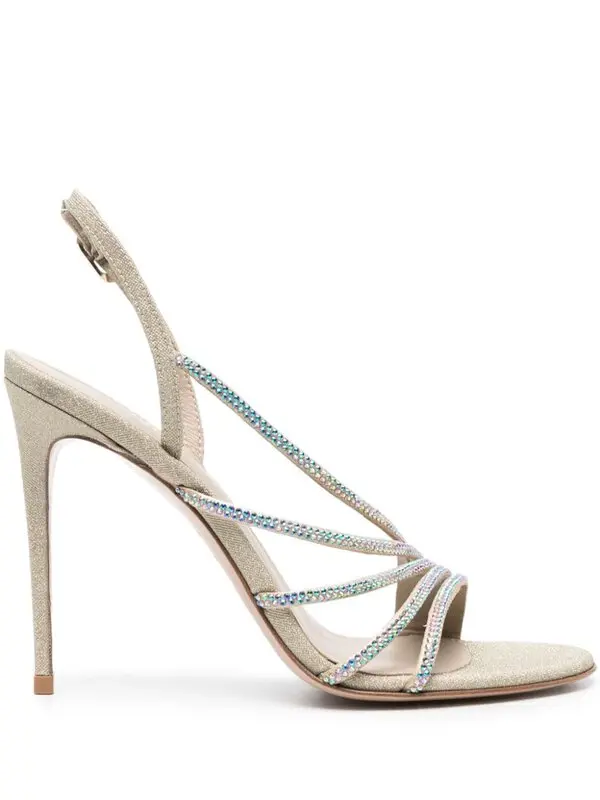 LE SILLA Scarlet 105mm Glitter Sandals - Gold