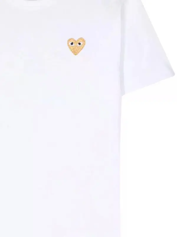 Play Comme Des Garcon Logo-detail T-shirt - White