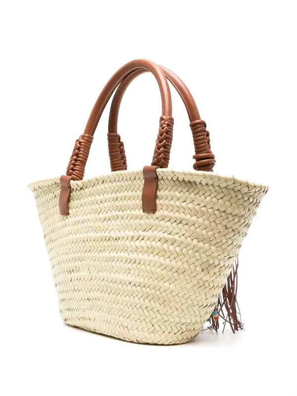 Alanui Large Icon Palm Leaf Raffia Tote Bag - Neutrals