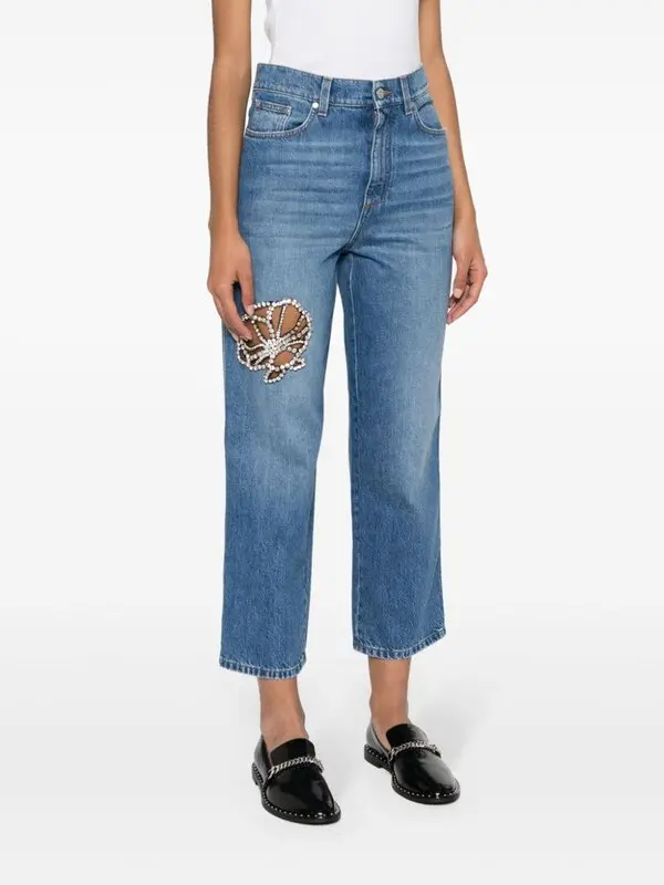 Stella McCartney Crystal-embellished Jeans - Blue