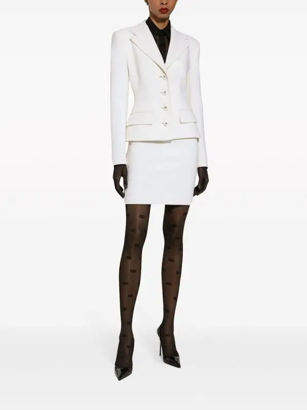 Dolce & Gabbana Virgin Wool Straight Miniskirt