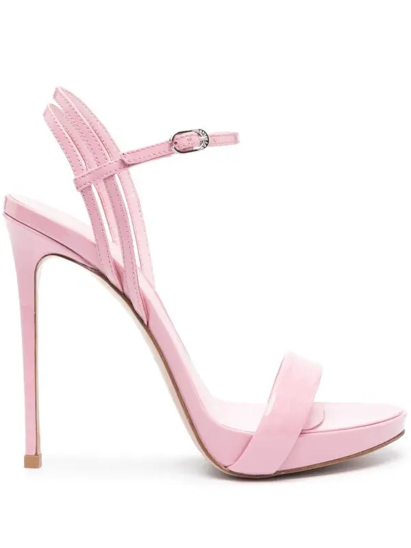 LE SILLA Gwen 120mm Patent-leather Sandals - Pink