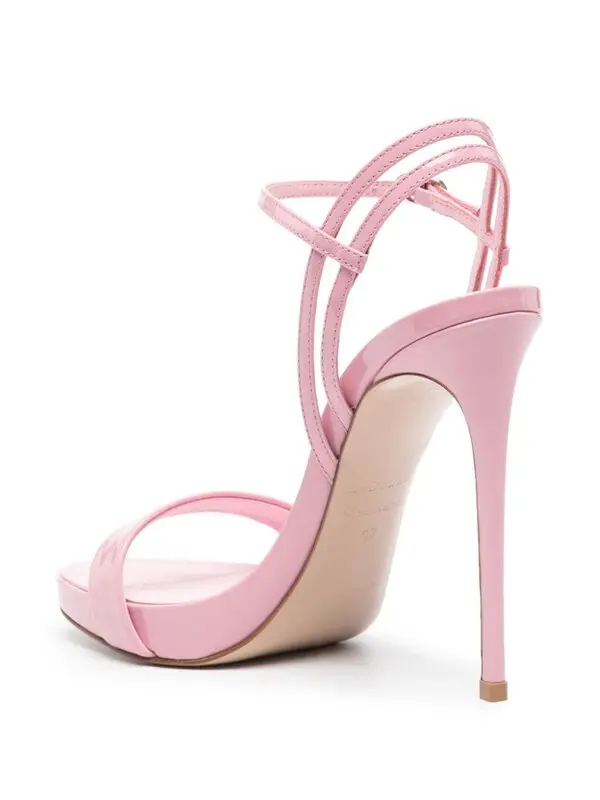 LE SILLA Gwen 120mm Patent-leather Sandals - Pink