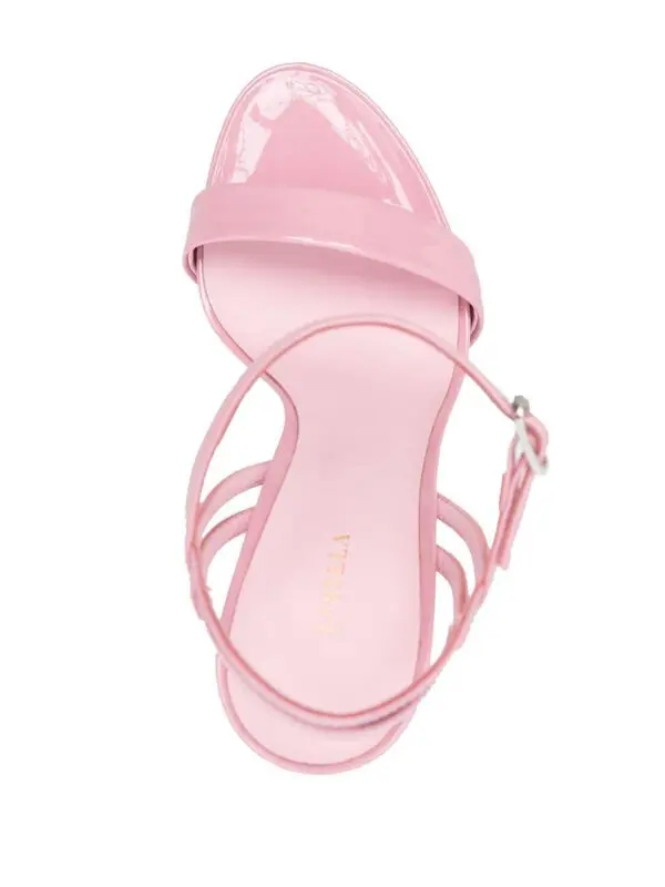 LE SILLA Gwen 120mm Patent-leather Sandals - Pink