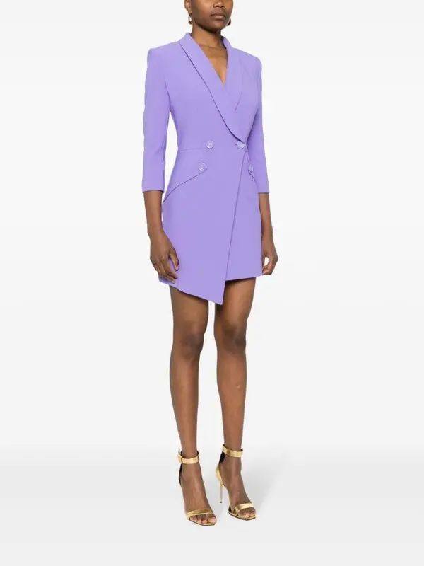 Buy Elisabetta Franchi Double-layer Asymmetric Mini Dress - Purple At 49%  Off | Editorialist