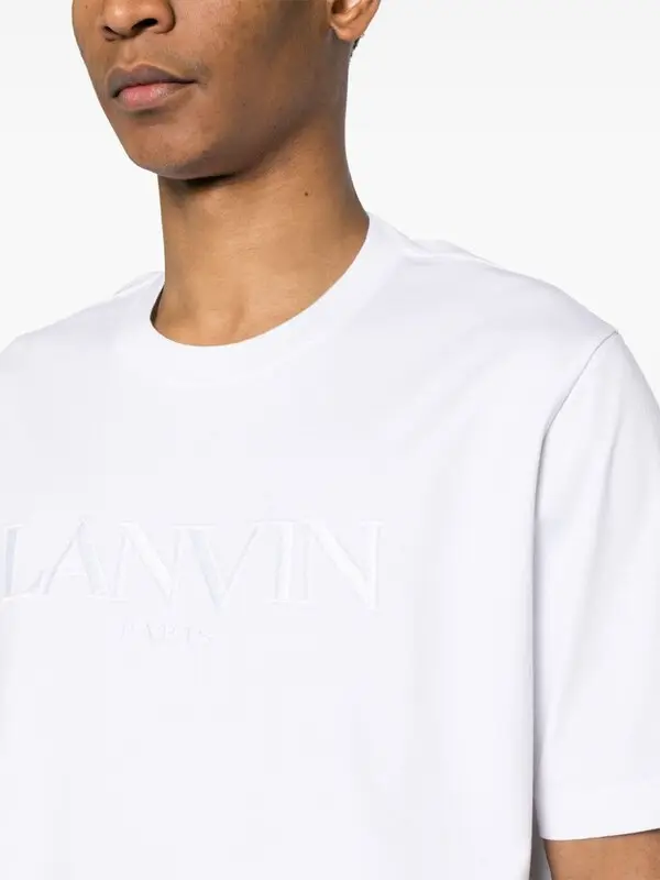 LANVIN Logo-embroidered Cotton T-shirt