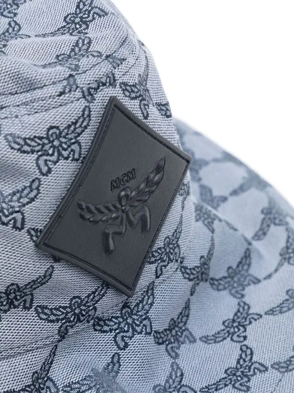MCM Wide Bucket Hat in Lauretos Denim Jacquard Denim Indigo Denim Bucket Hat in Indigo | Brooklyn Industries main image 3
