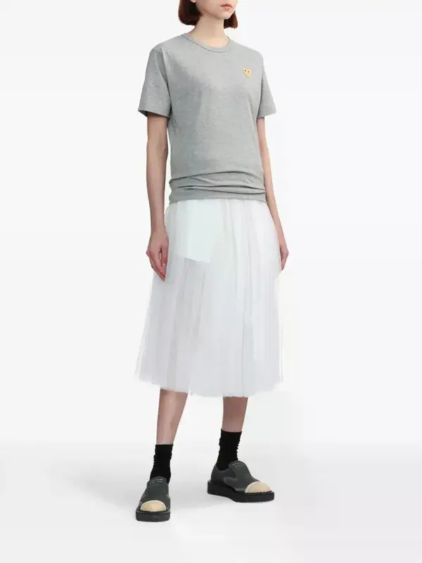 Play Comme Des Garcon Heart-patch T-shirt - Grey