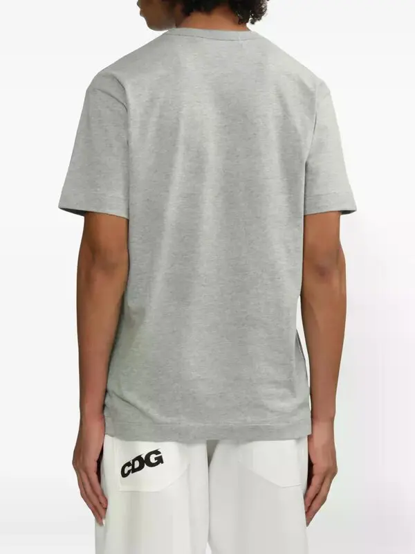 Play Comme Des Garcon Heart-patch T-shirt - Grey