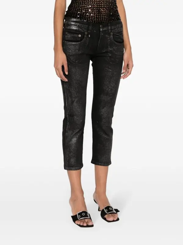 R13 Cropped Low-rise Jeans
