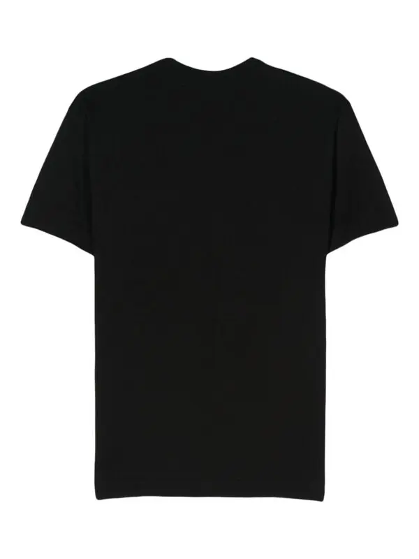 Play Comme Des Garcon Heart-patch Cotton T-shirt - Black