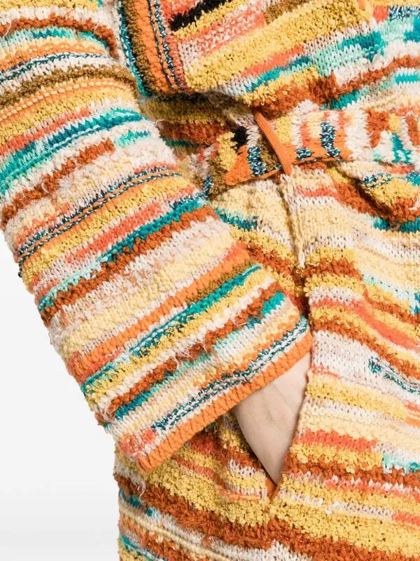 Alanui Maduray Patterned-intarsia Knit Coat