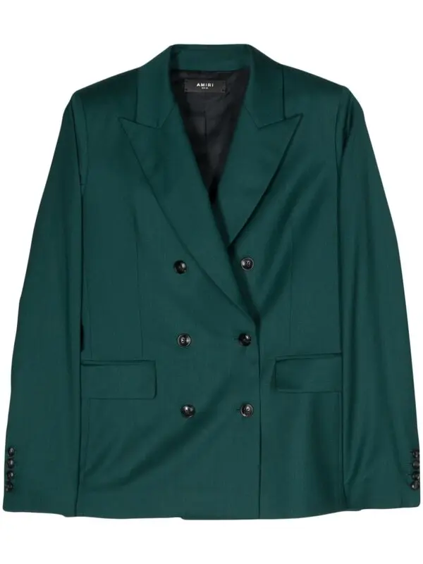 Amiri Wool Crepe Double-breasted Blazer