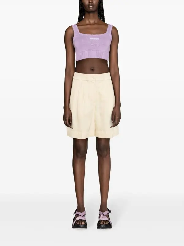 Palm Angels Embroidered-logo Knit Tank Top
