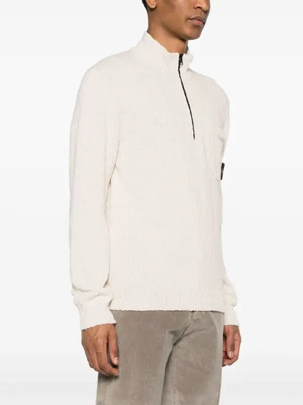 Stone Island Compass Badge Bouclé Jumper