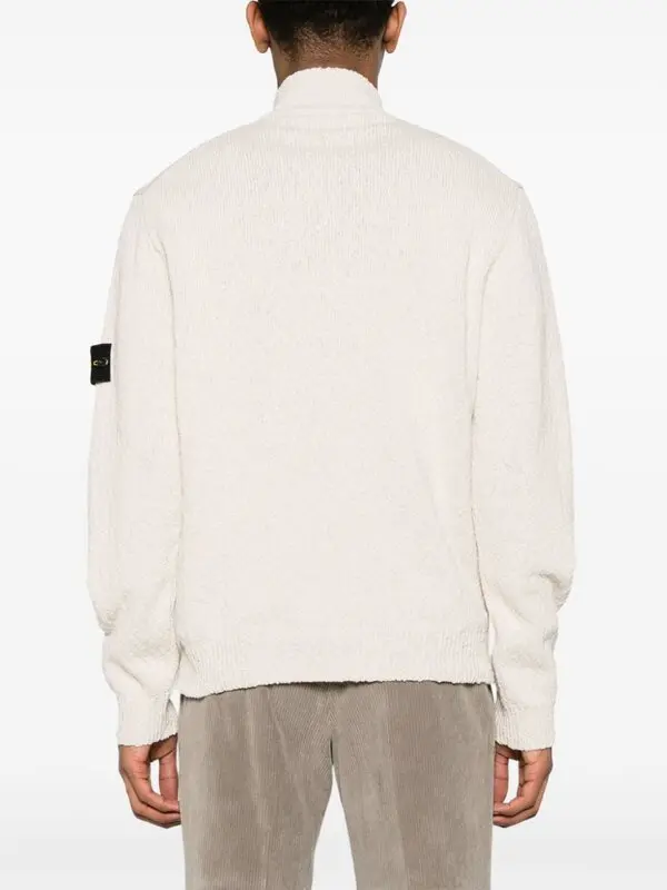 Stone Island Compass Badge Bouclé Jumper