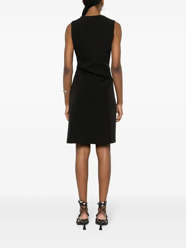 Moschino Gathered V-neck Mini Dress