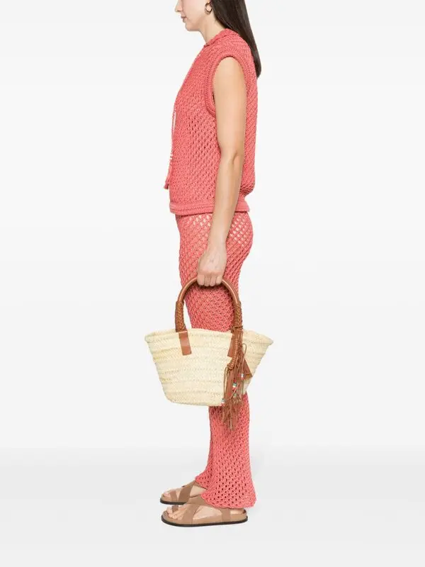 Alanui Small Icon Palm Leaf Tote Bag - Neutrals