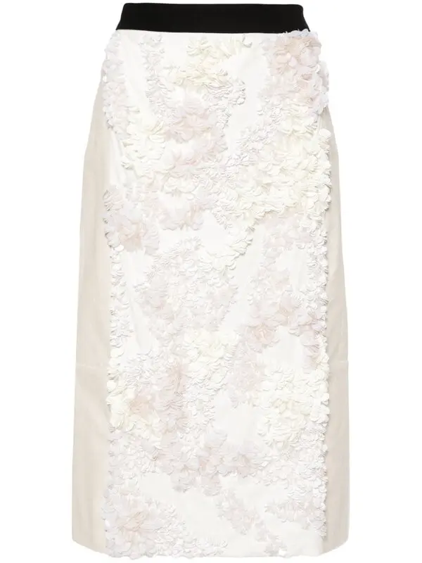 Plan C Sequin-detailed Midi Skirt