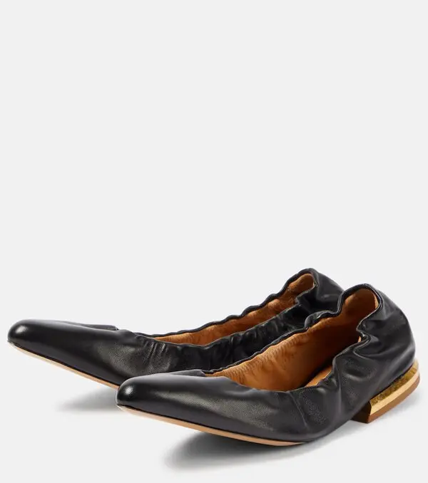 Dries Van Noten Leather Ballet Flats