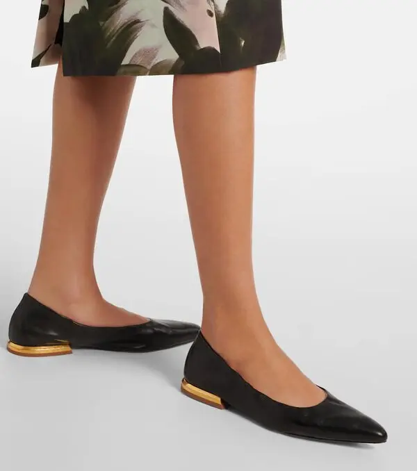 Dries Van Noten Leather Ballet Flats