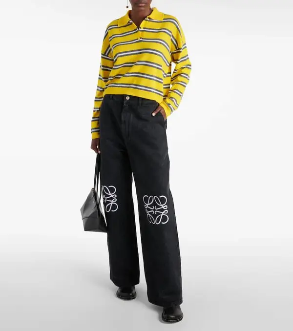Loewe Striped Wool Polo Sweater