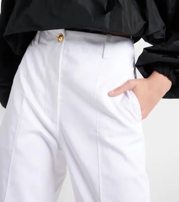 PATOU High-rise Wide-leg Pants - White