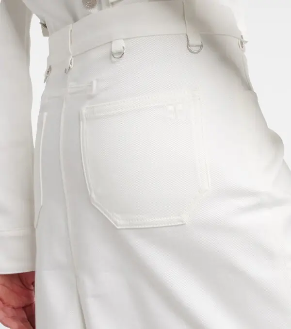 COURREGES Courrèges Multiflex Denim Midi Skirt - White