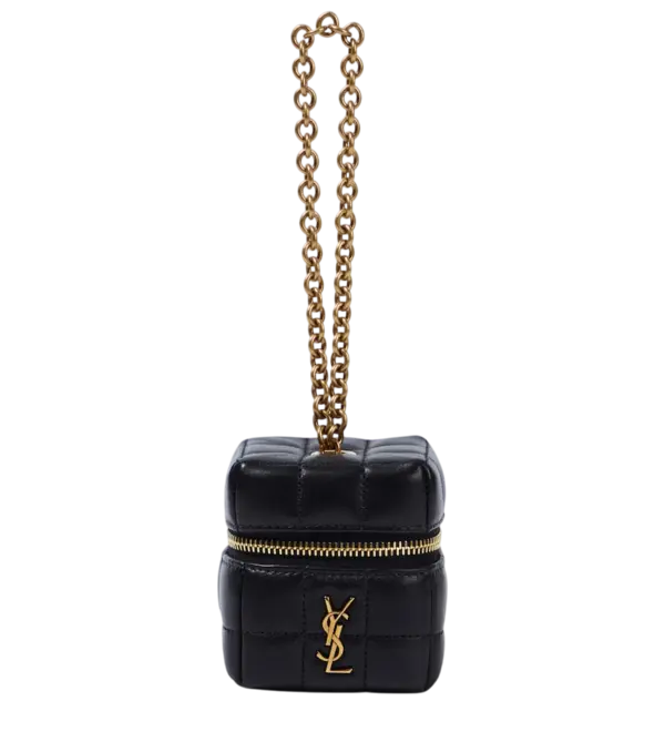Saint Laurent Cassandre Mini Matelassé Leather Bag - Black
