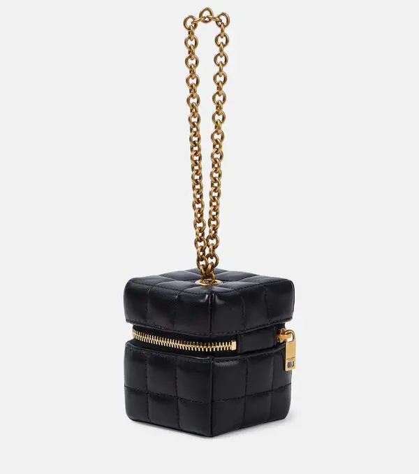 Saint Laurent Cassandre Mini Matelassé Leather Bag - Black