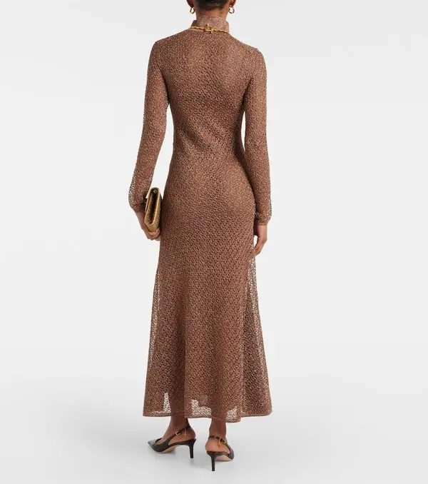 TOM FORD Open-knit Lurex® Maxi Dress