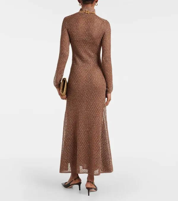 TOM FORD Open-knit Lurex® Maxi Dress