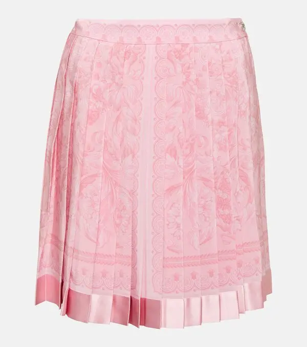 Versace Barocco Pleated Miniskirt