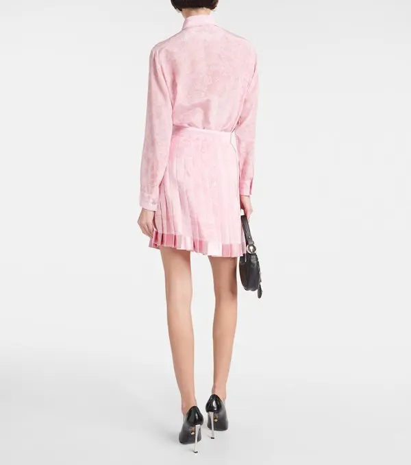 Versace Barocco Pleated Miniskirt