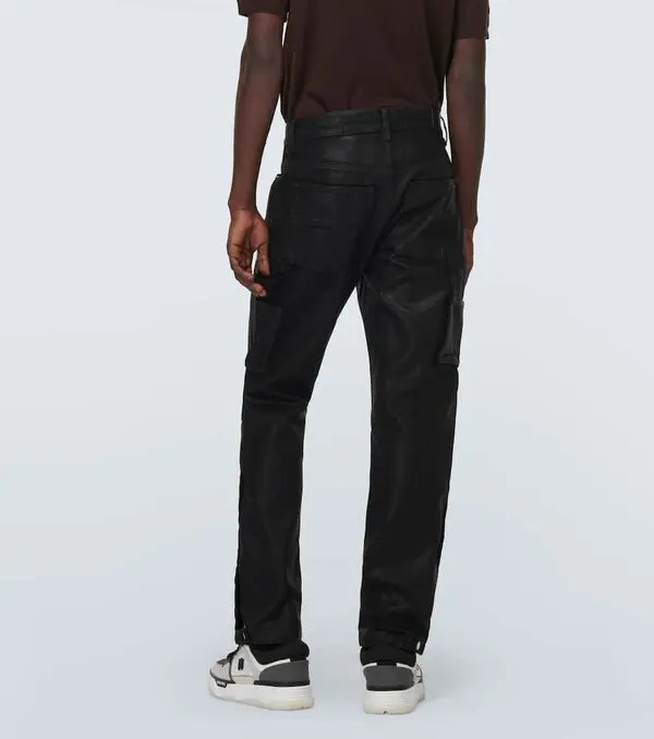 Amiri Wax Carpenter Cotton Cargo Jeans In Black - 30% Off