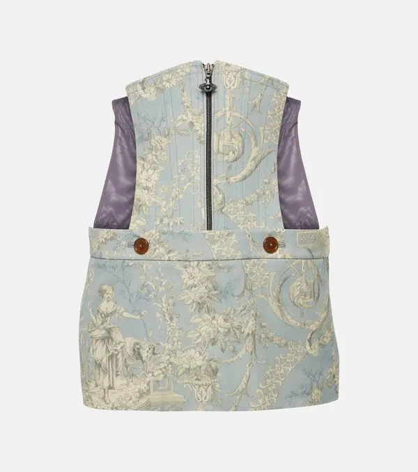 VIVIENNE WESTWOOD Foam Corset Cotton Miniskirt - Blue
