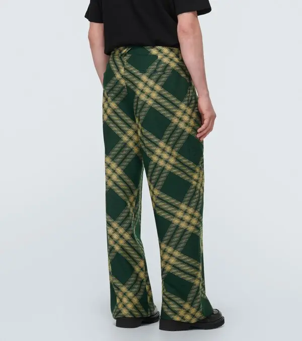 Burberry Checked Wool Trousers