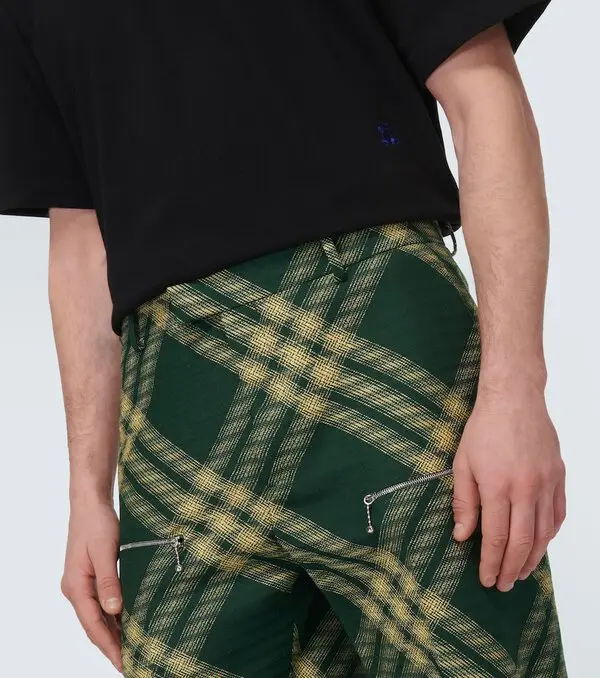 Burberry Checked Wool Trousers