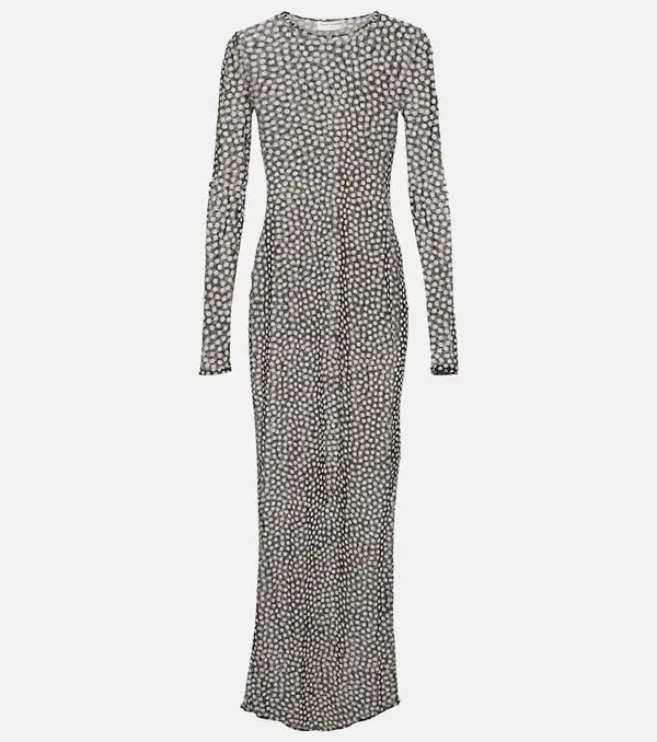 Saint Laurent Polka-dot Maxi Dress