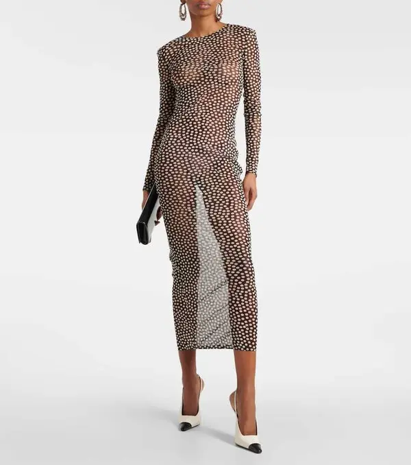 Saint Laurent Polka-dot Maxi Dress