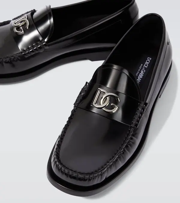 Dolce & Gabbana Dg Polished Leather Loafers
