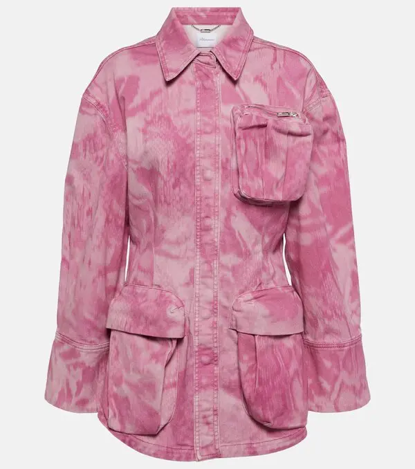 Blumarine Camouflage Denim Cargo Jacket