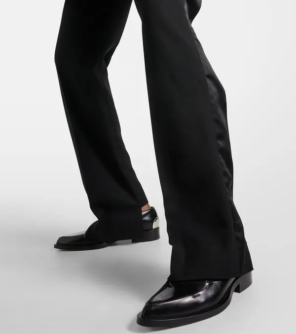 Victoria Beckham High-rise Wool-blend Straight Pants - Black