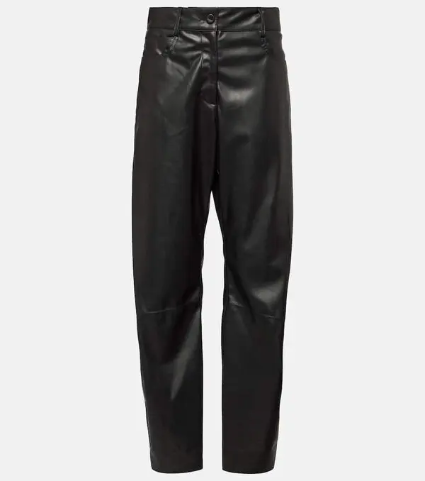 Stella McCartney High-rise Faux Leather Straight Trousers
