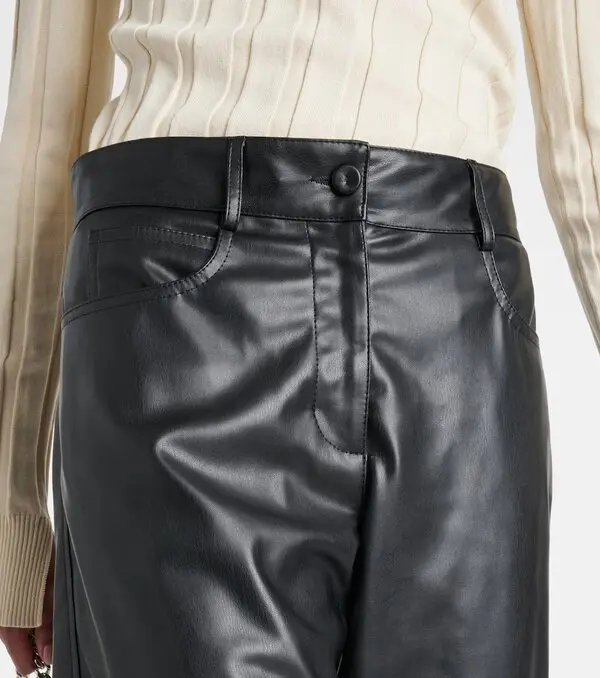 Stella McCartney High-rise Faux Leather Straight Trousers