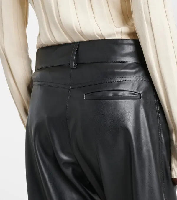 Stella McCartney High-rise Faux Leather Straight Trousers