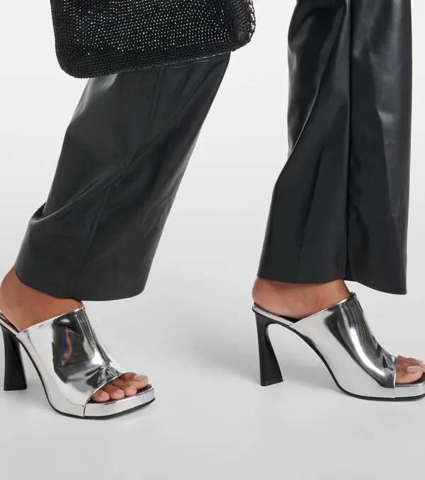 Stella McCartney High-rise Faux Leather Straight Trousers