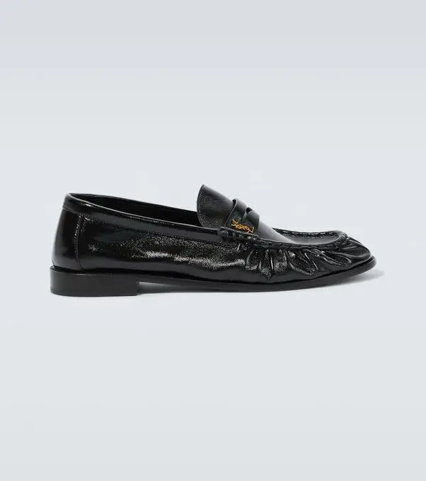 Saint Laurent Le Loafer Leather Penny Loafers - Black