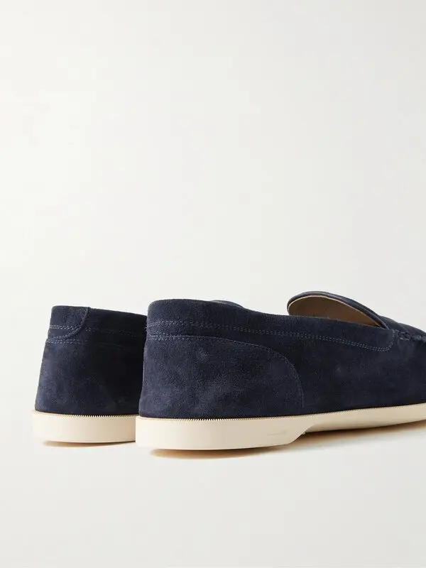 John Lobb Pace Suede Loafers - Blue