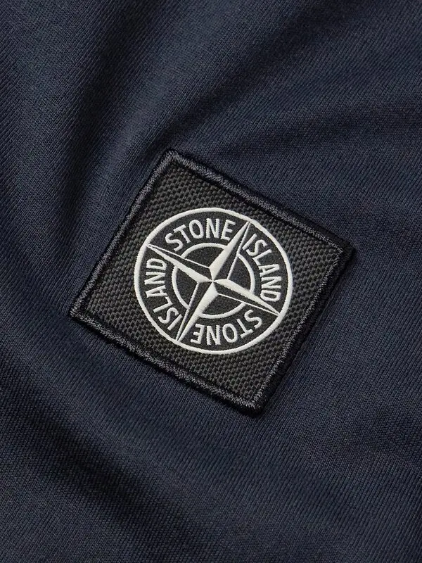 Stone Island Logo-appliquéd Cotton-jersey T-shirt - Blue